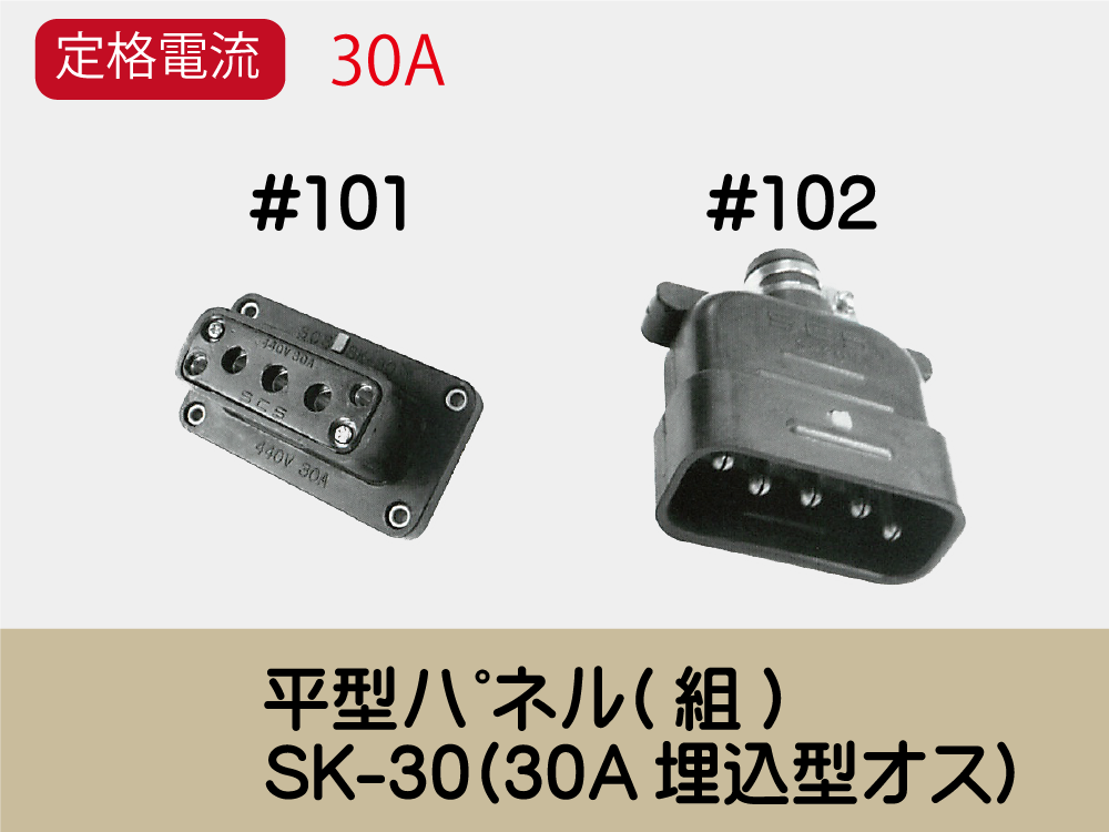 平型ﾊﾟﾈﾙ(組)SK-30(30A埋込型ｵｽ) - 電材通販Watanabe